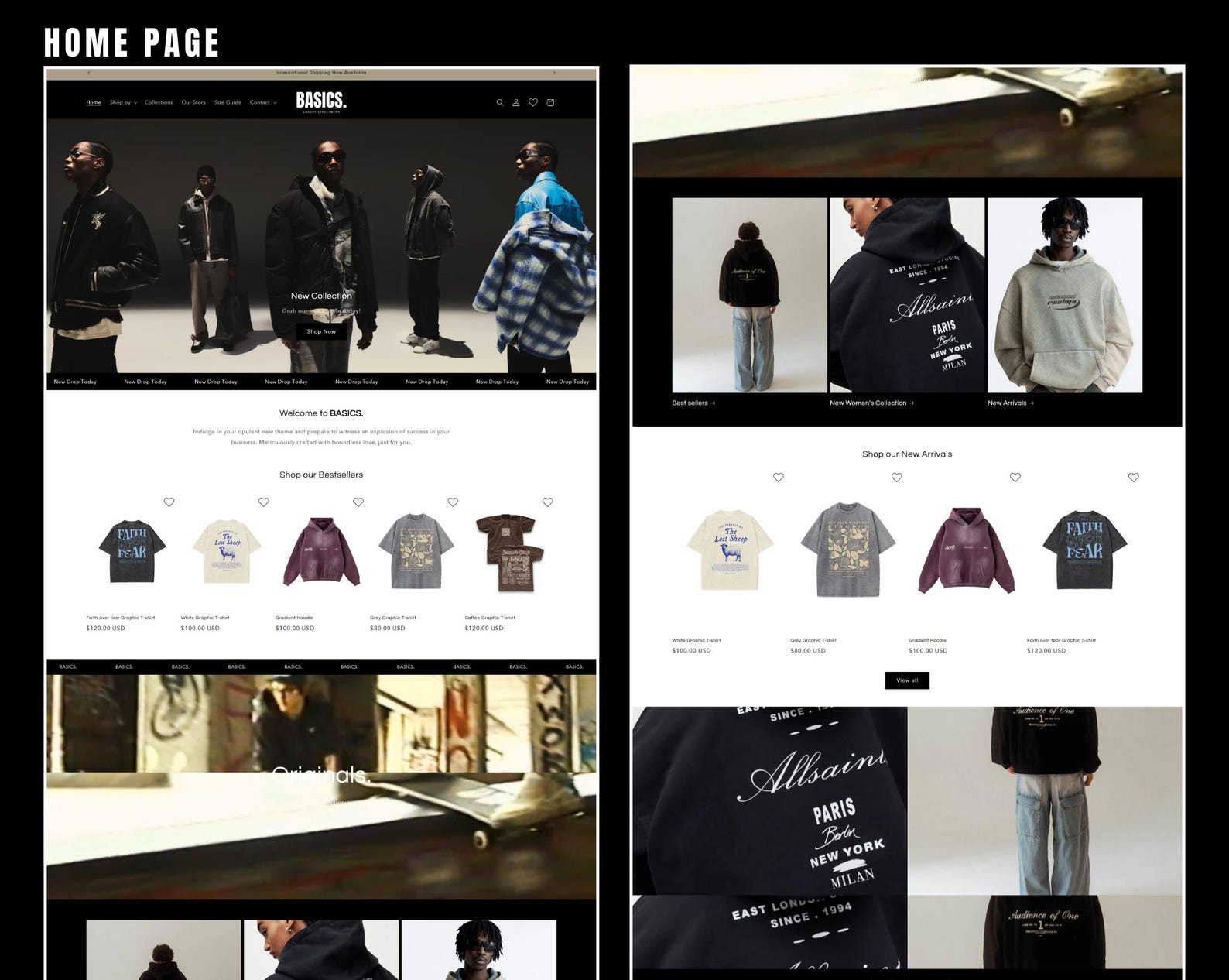 Luxury Clothing Shopify Theme | Dark Fashion Store Template ...