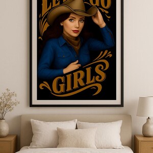 Let’s Go Girls Cowgirl Poster – Western Wall Art – Digital Download ...