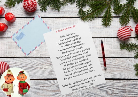 Christmas Letter From Magic Elf Elf Game Elf Task - Etsy