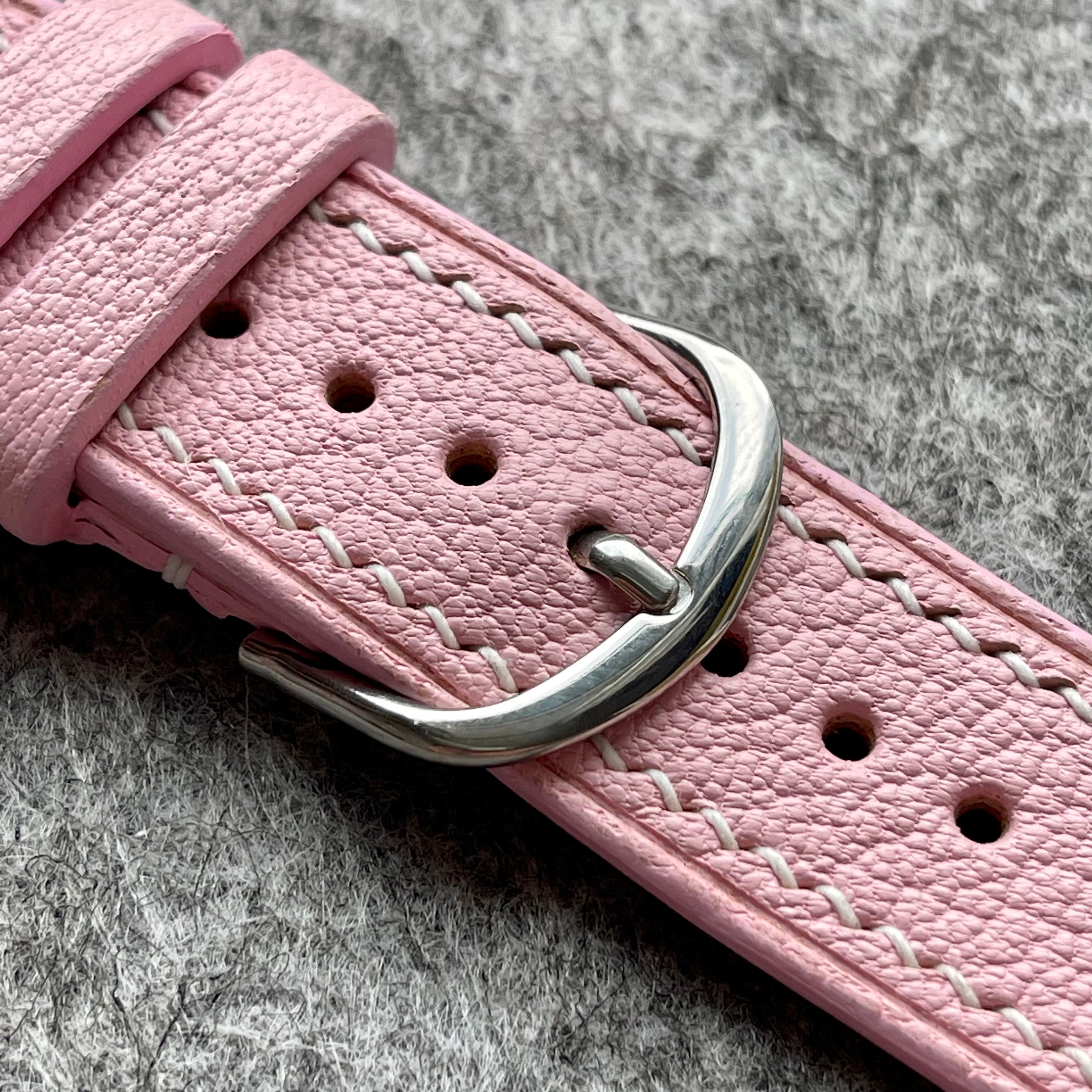 Handmade Sakura Pink Mysore Goatskin Watch Strap - Etsy