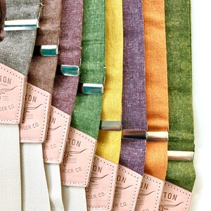 Nutmeg Linen and Leather BUTTON ON Suspenders Fall Wedding Edition by ...