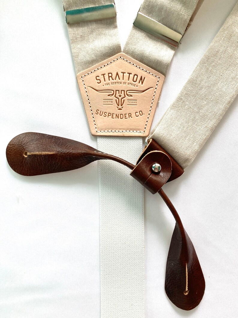 Vintage Leather Button on Wedding Suspender Sets Stratton - Etsy