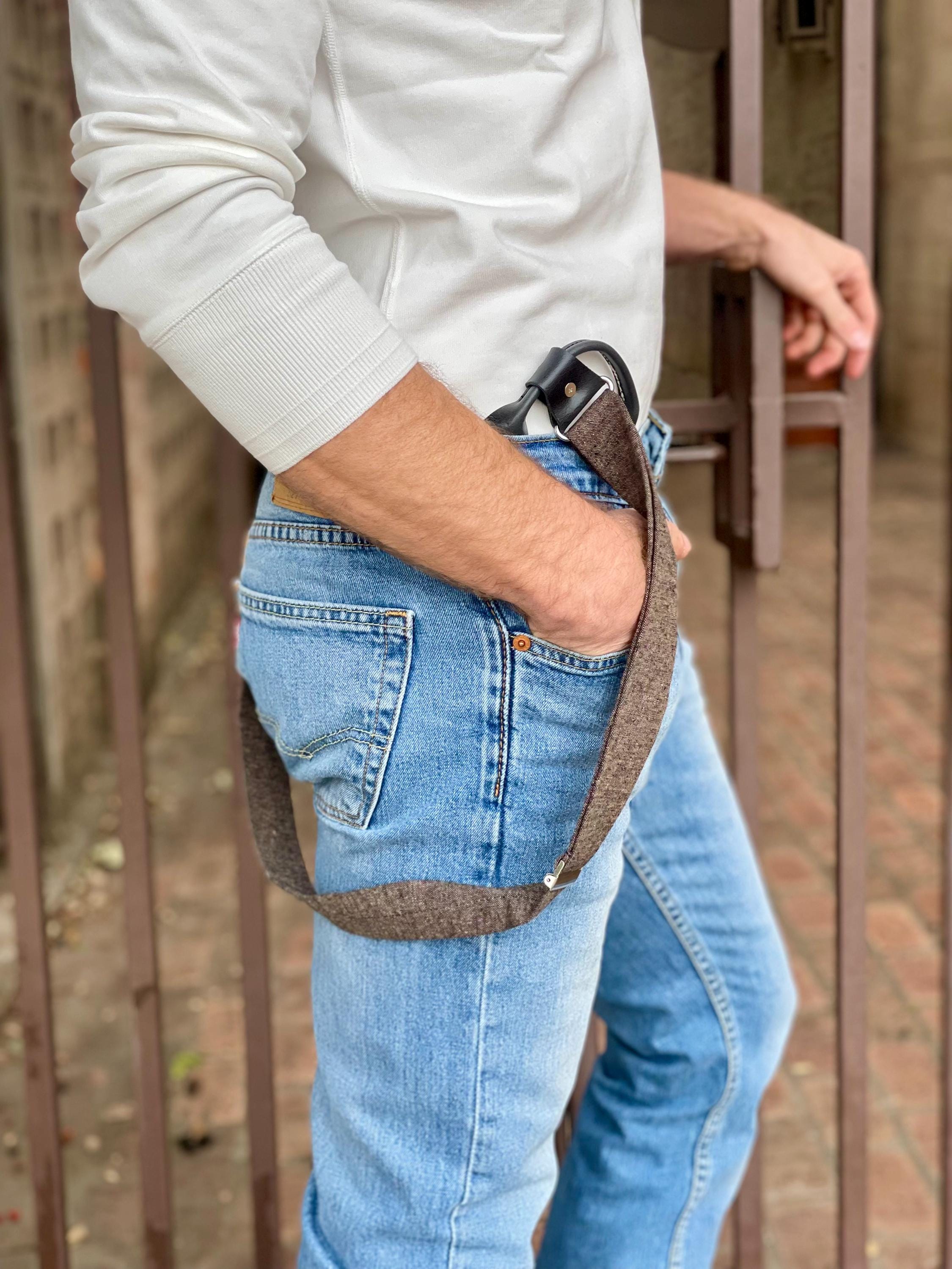 Espresso Brown Linen Suspenders – Rustic Button-on Wedding Braces for ...