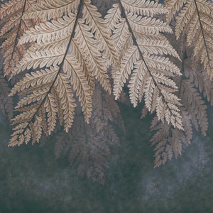 Tropical Tree Leaves Wallpaper, Bronze Leaves Wallpaper, Botanic Leafs ...