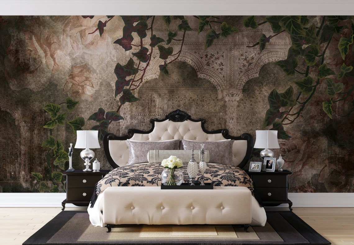 Abstract Palace Roman Column Garden Mural Wallpaper Peel and - Etsy