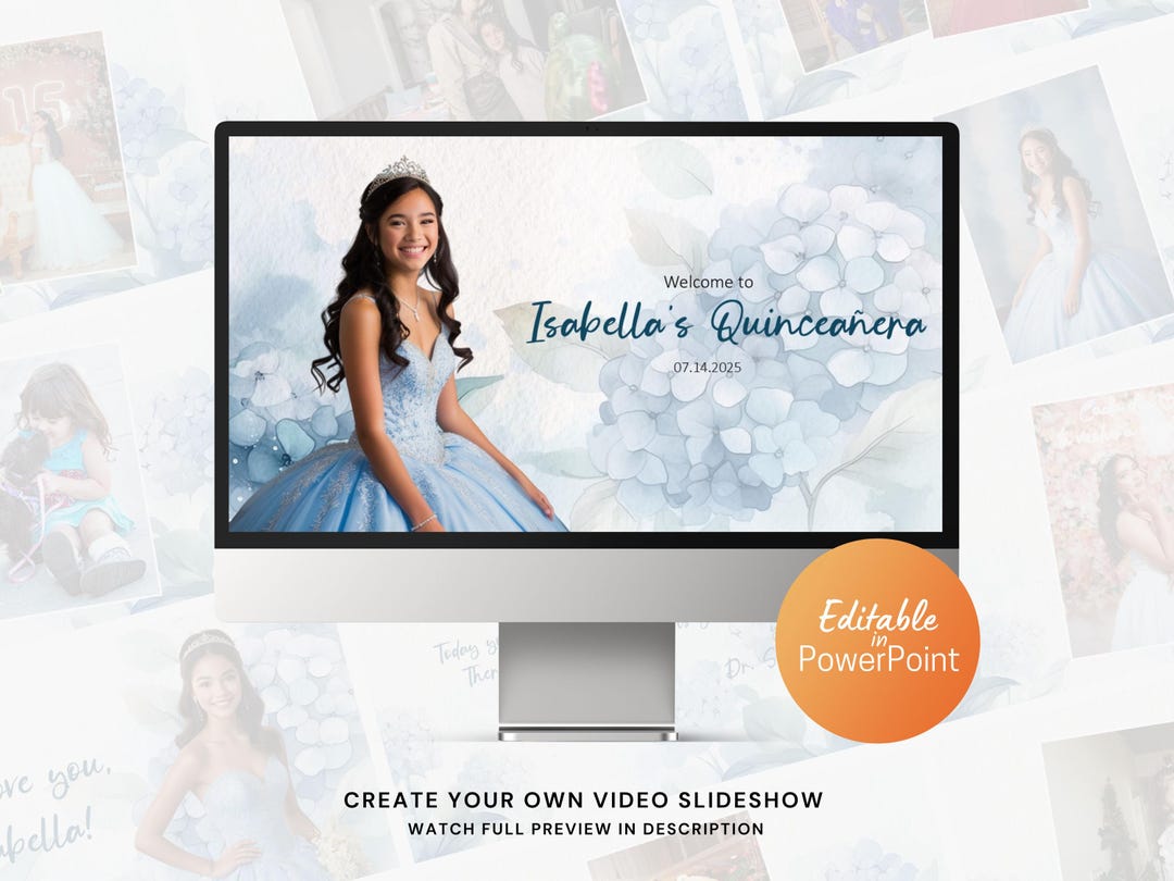 Quinceañera Photo Slideshow Powerpoint Template, Quinceañera Video With ...
