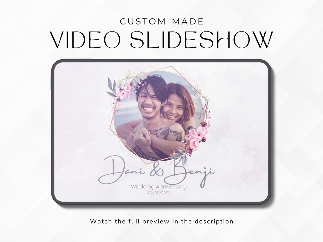 Personalised Wedding Video Photo Slideshow With Music Video - Etsy