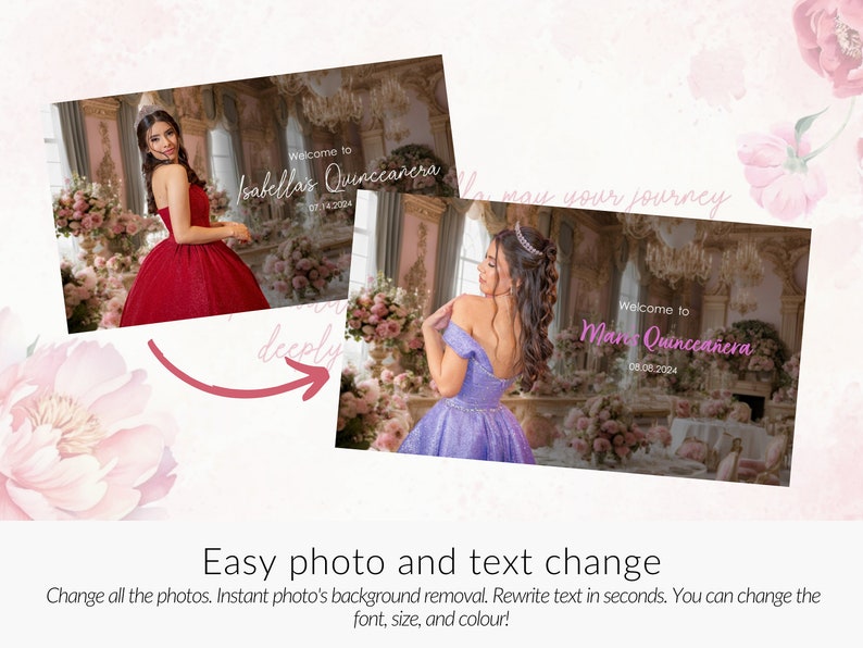 Quinceañera Photo Slideshow Powerpoint Template, Quinceañera Video With ...