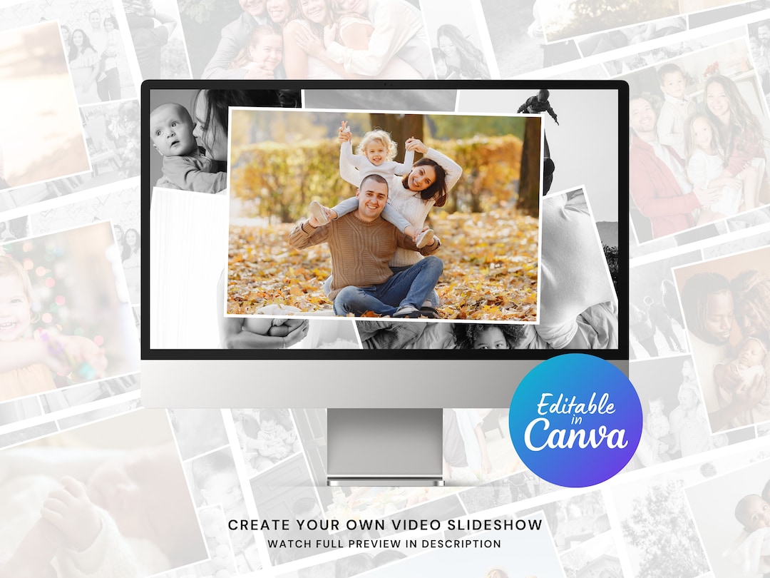 Memories Lane Slideshow Canva Template for Family, Wedding, Birthday ...