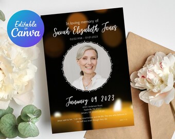 Funeral Canva Video Slideshow Template in Loving Memory for Funeral ...