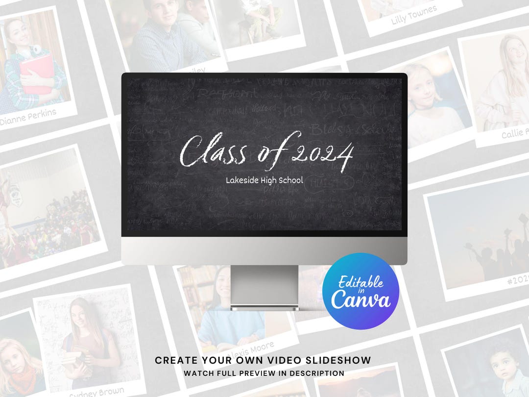 Graduation Slideshow Video Canva Template, Graduation Ceremony ...