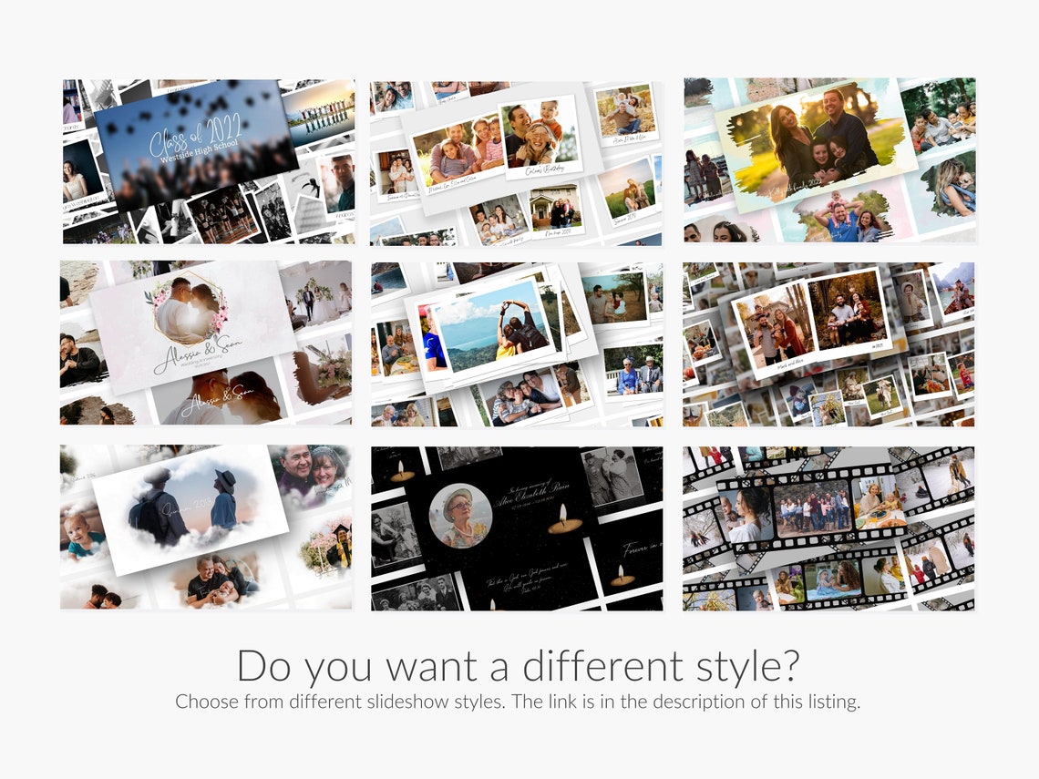 Memory Photo Slideshow Video Powerpoint Template for Family - Etsy