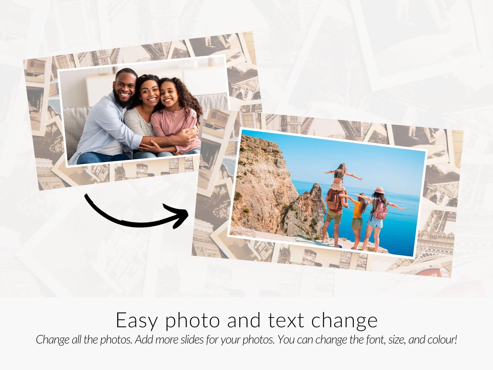 Digital Photo Album Photo Slideshow Canva Template for Family, Wedding ...