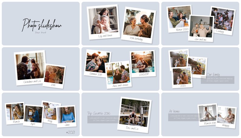 Photo Slideshow Powerpoint Template Animated Family Wedding Birthday ...