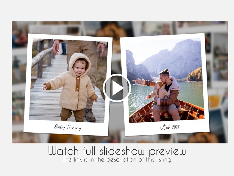 Memory Photo Slideshow Video Powerpoint Template for Family - Etsy