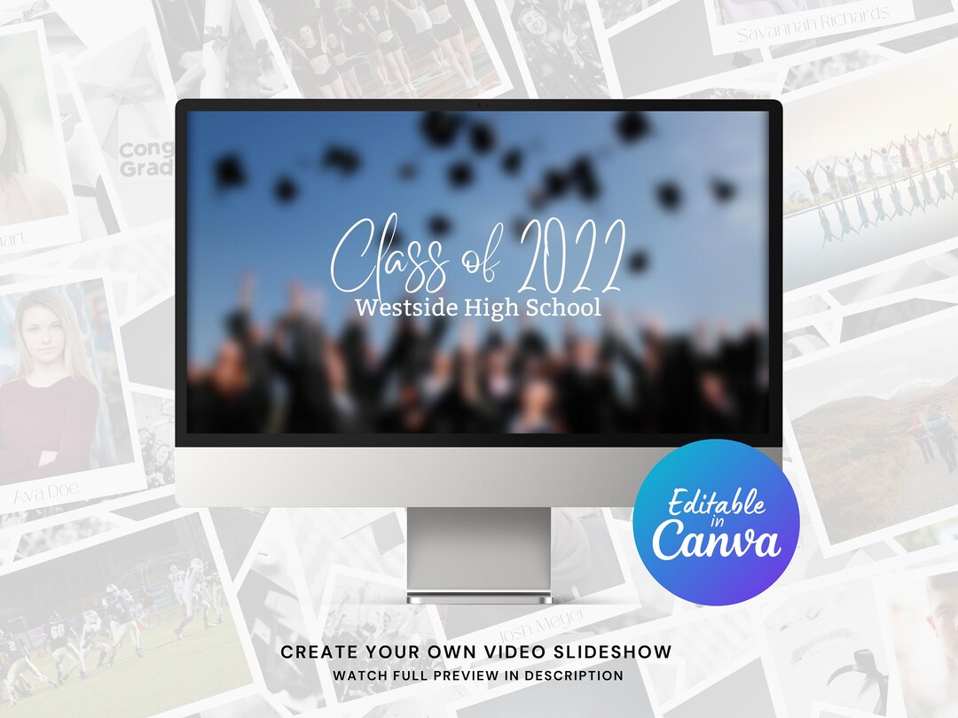Graduation Slideshow Video Canva Template, Graduation Ceremony ...