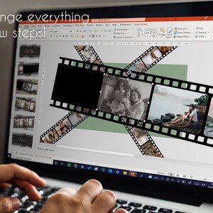Photo Slideshow Powerpoint Template Film Roll for Birthday - Etsy Canada