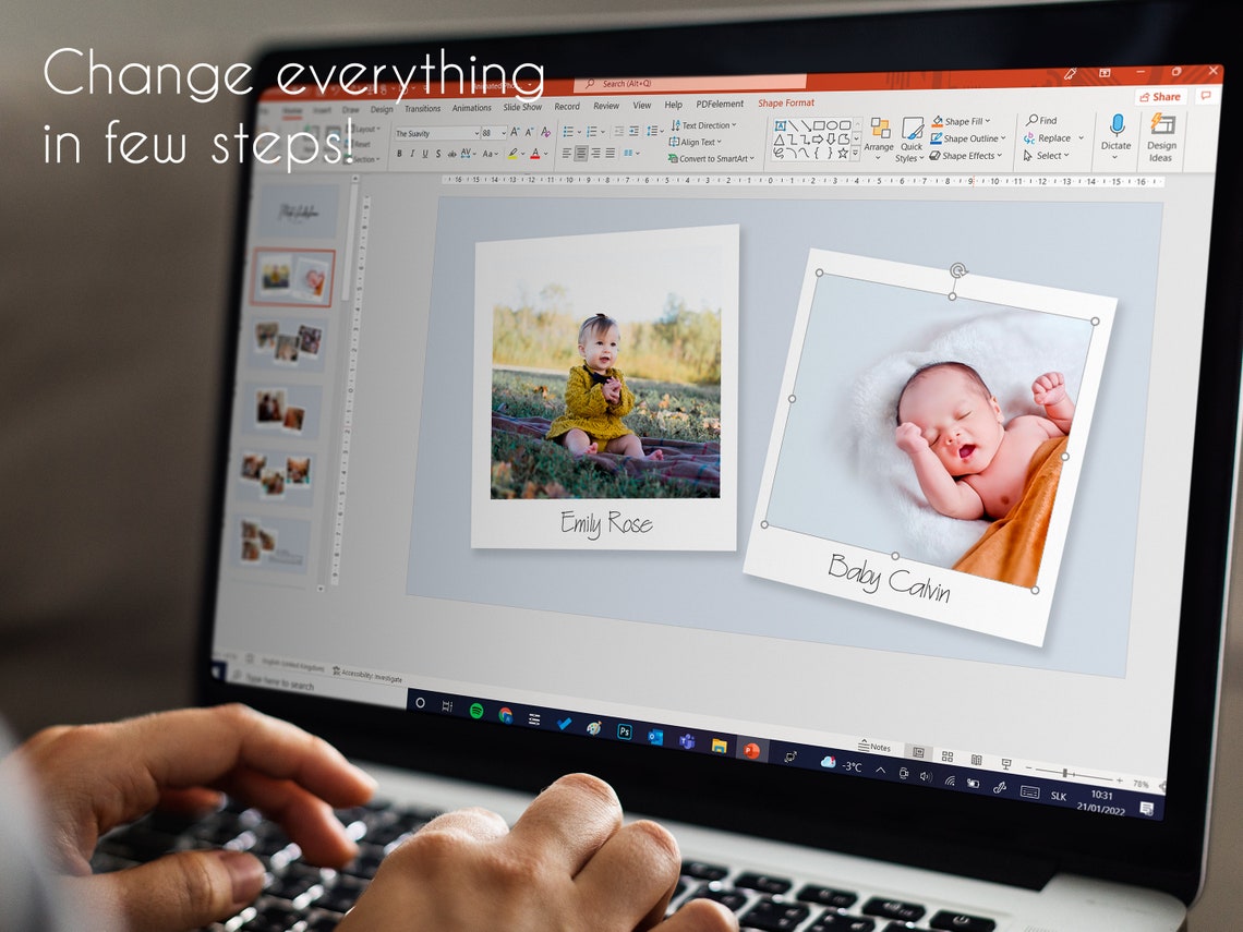 Photo Slideshow Powerpoint Template Animated Family Wedding Birthday ...