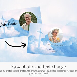 Memorial Photo Slideshow Powerpoint Template for Funeral Service in ...