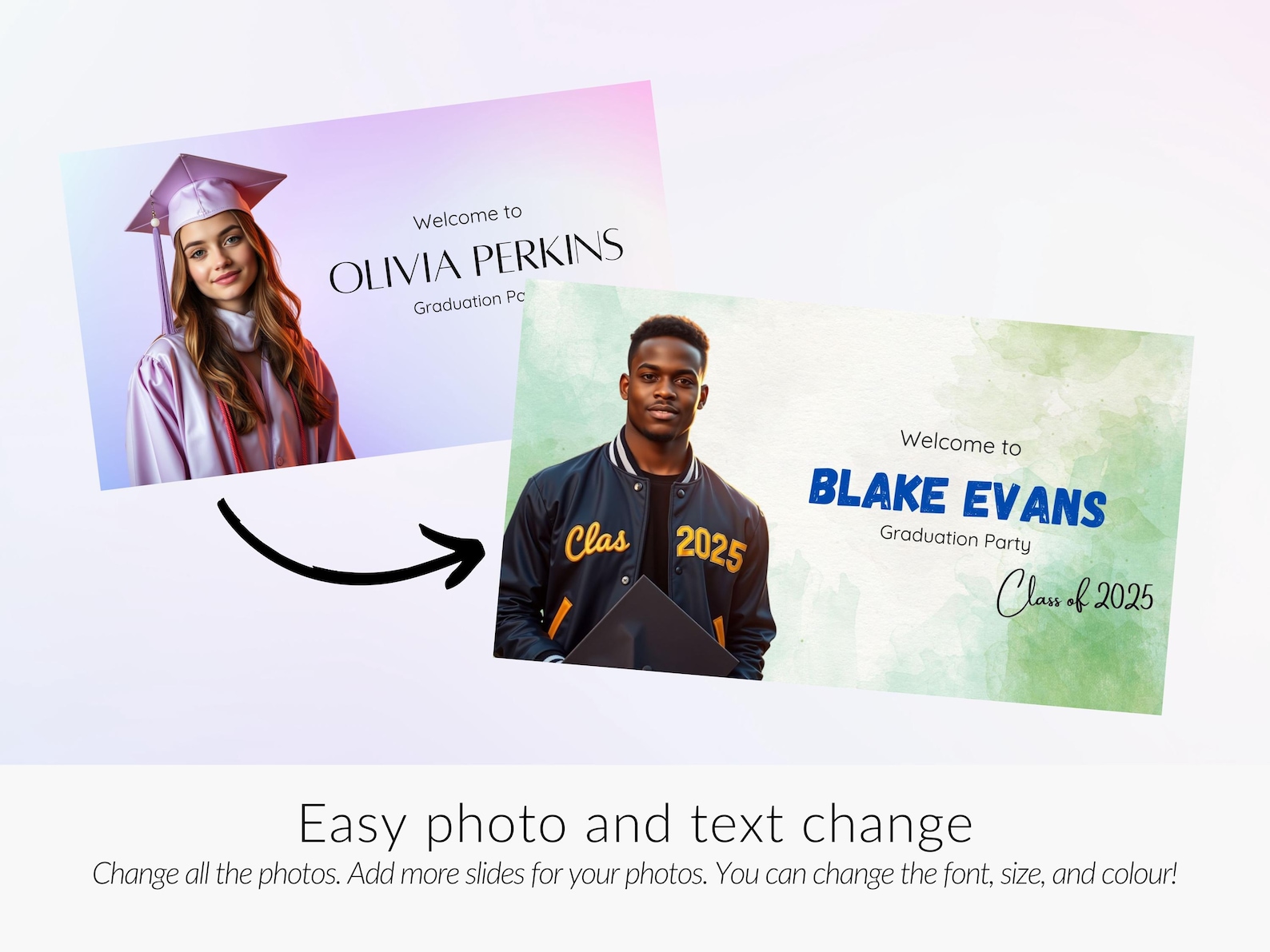Graduation Slideshow Video Template for Canva | Editable Graduation ...