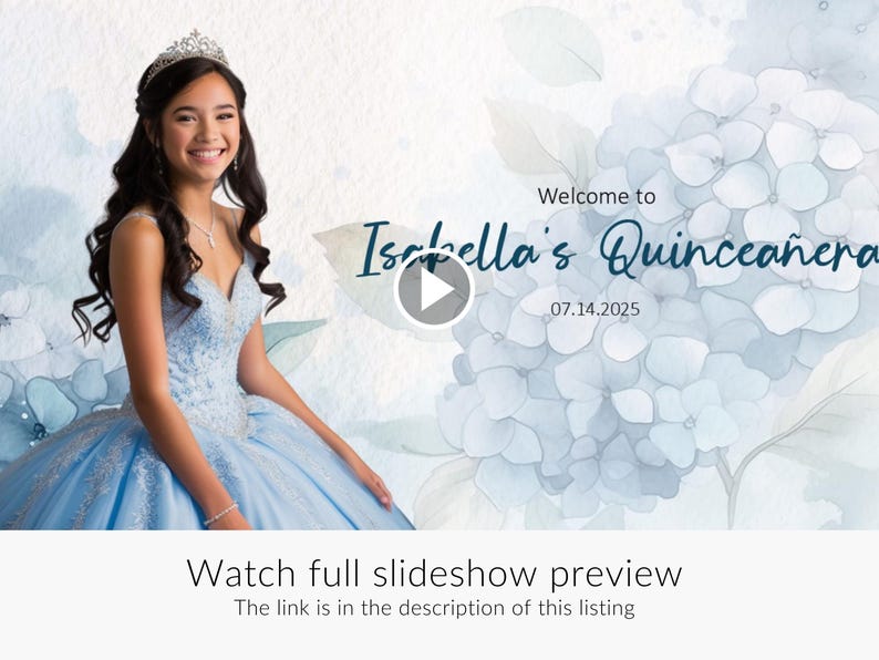Quinceañera Photo Slideshow Powerpoint Template, Quinceañera Video With ...