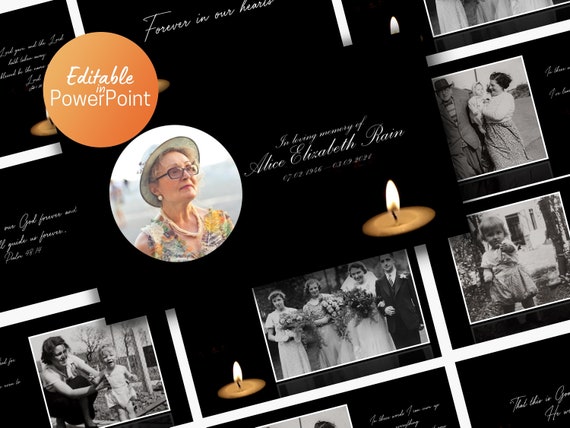 Funeral Slideshow Powerpoint Template Funeral Video With - Etsy