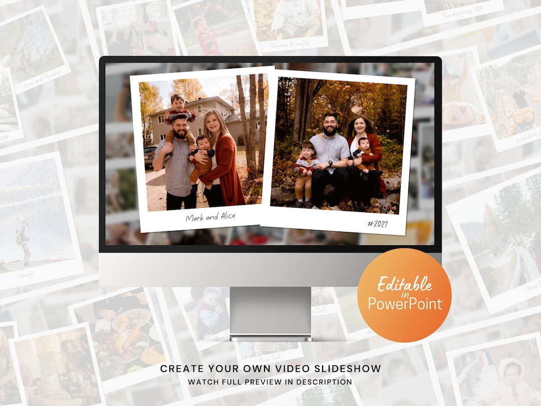 Memory Photo Slideshow Video Powerpoint Template for Family, Wedding ...