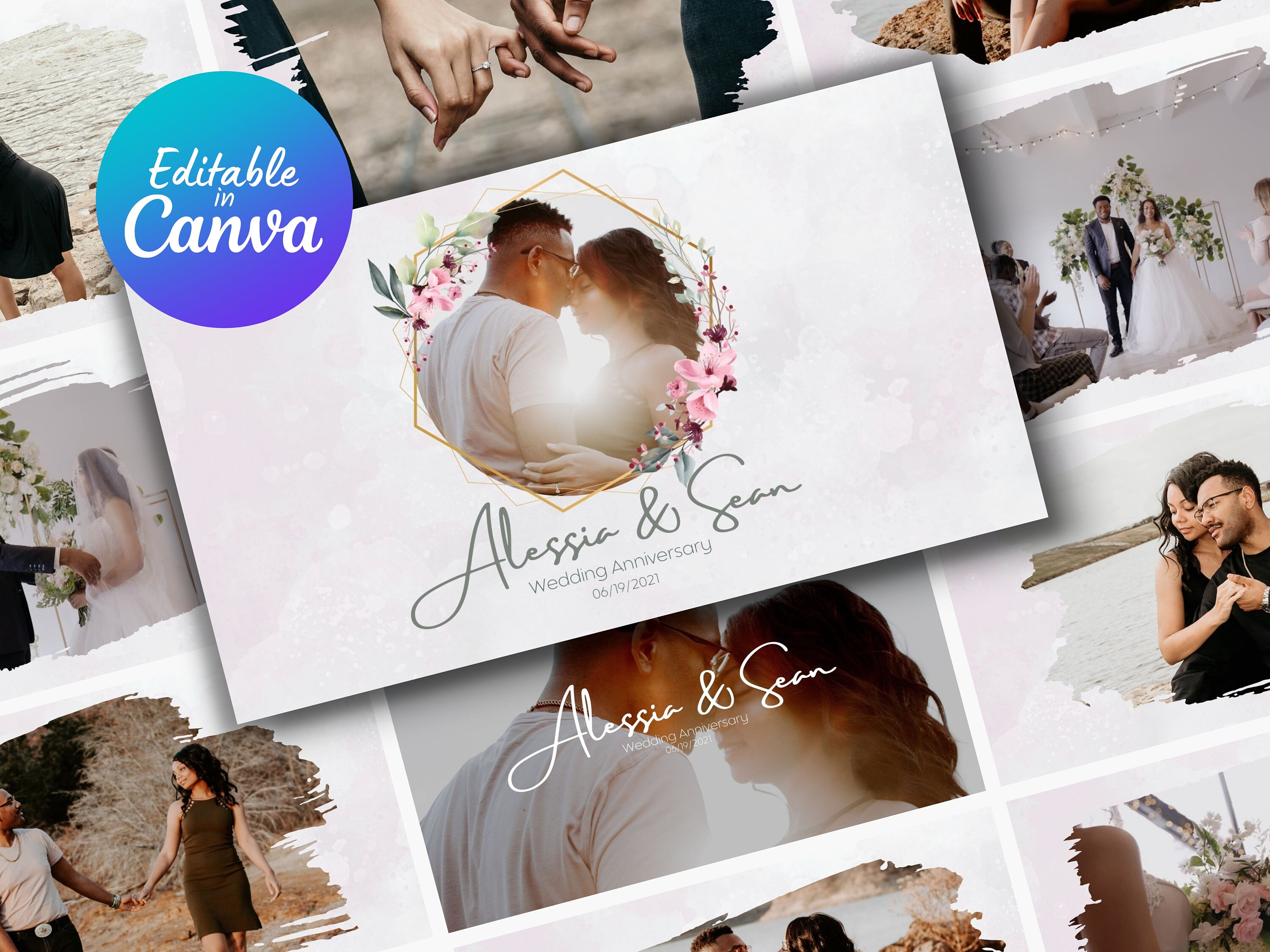 Wedding Anniversary Canva Slideshow Video Template for Family - Etsy
