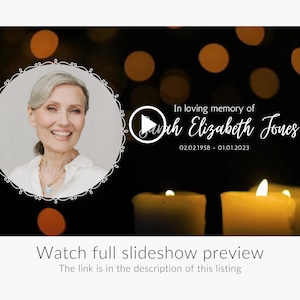 Funeral Canva Video Slideshow Template in Loving Memory for Funeral ...