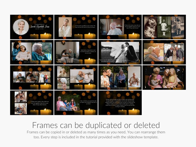 Funeral Canva Video Slideshow Template in Loving Memory for Funeral ...