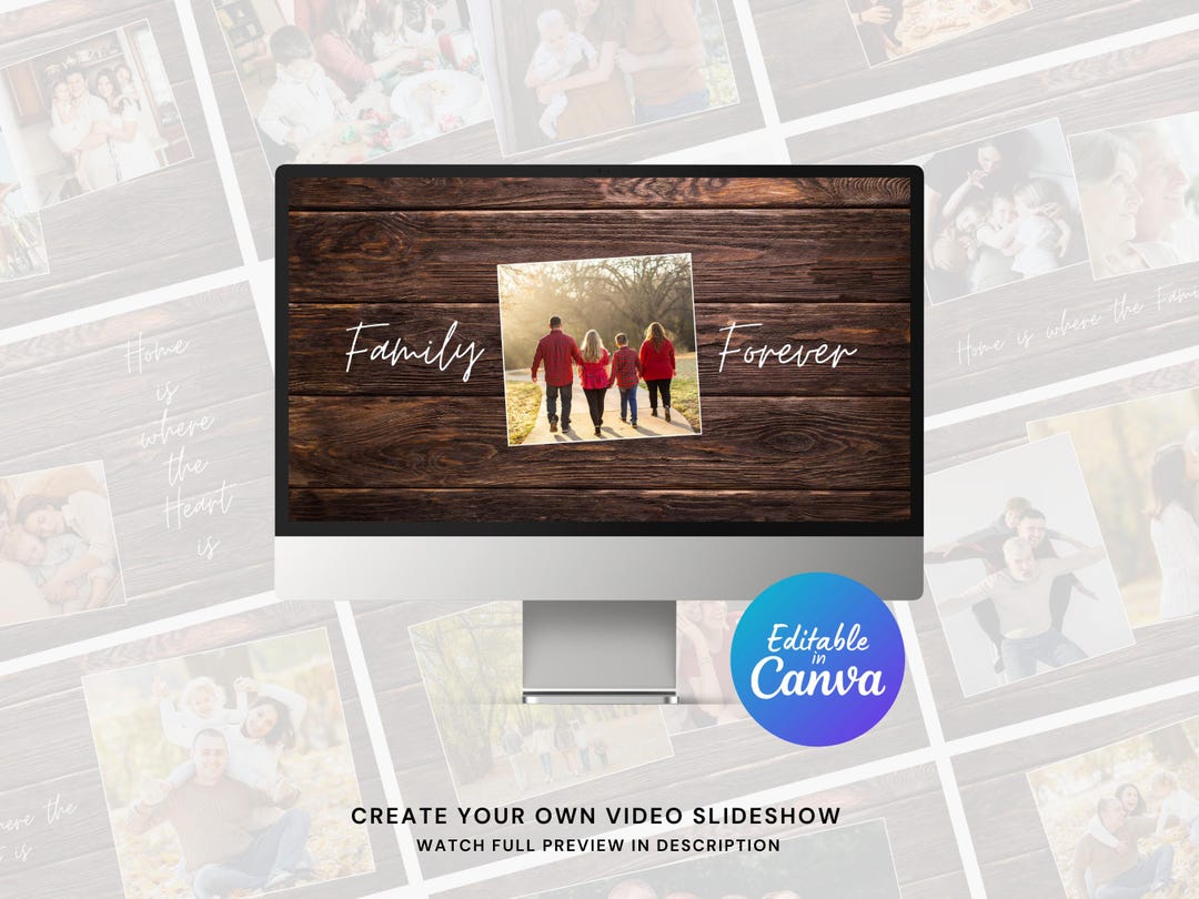 Family Memories Photo Slideshow Canva Template for Family, Wedding ...