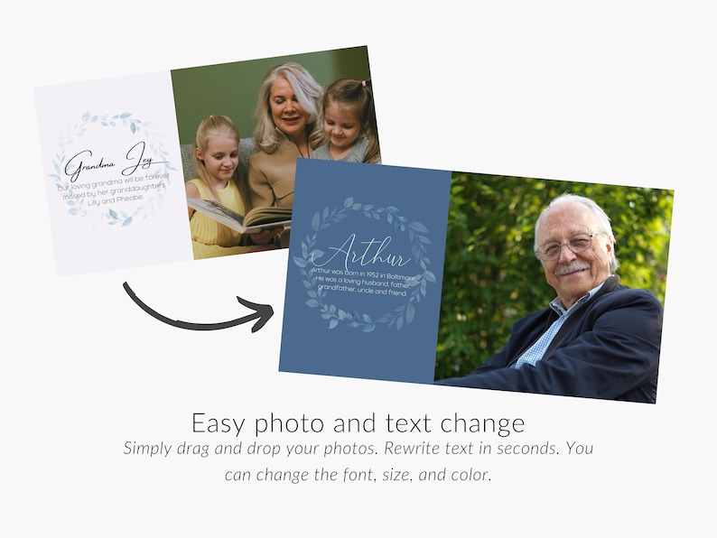 Celebration of Life Canva Template for Funeral Memorial - Etsy