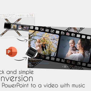 Photo Slideshow Powerpoint Template Film Roll for Birthday - Etsy Canada