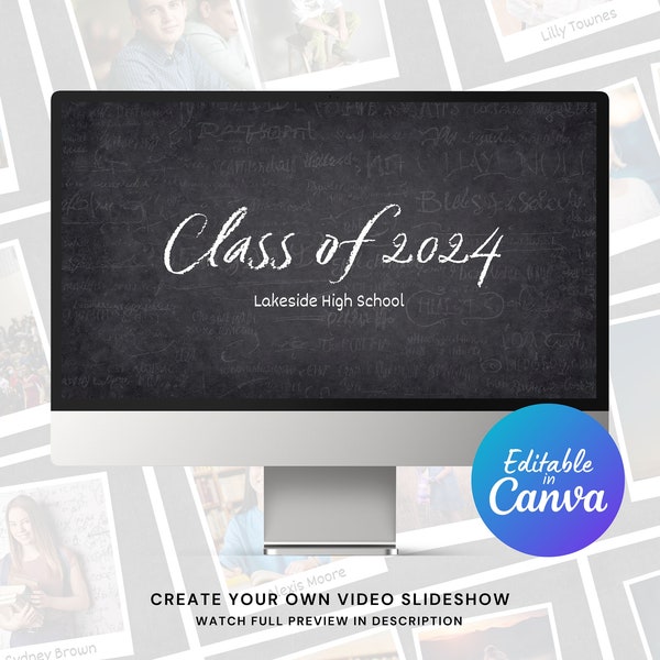 Graduation Slideshow Template - Etsy