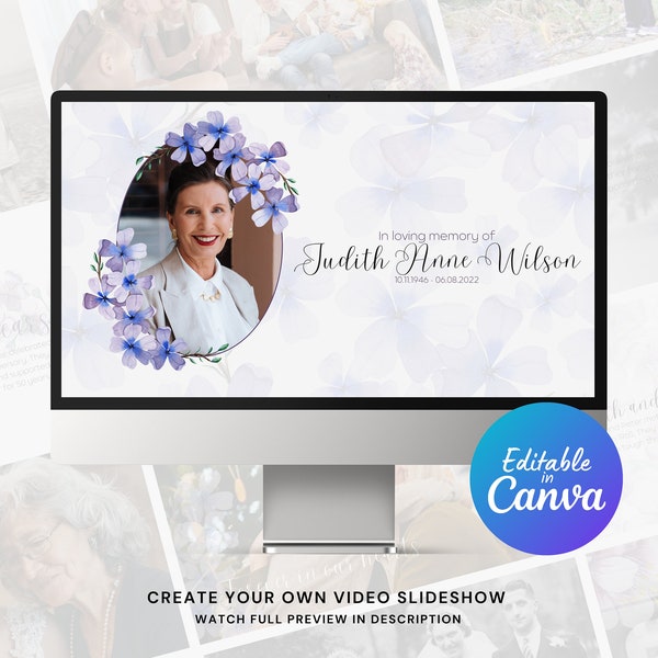 Funeral Slideshow Template - Etsy