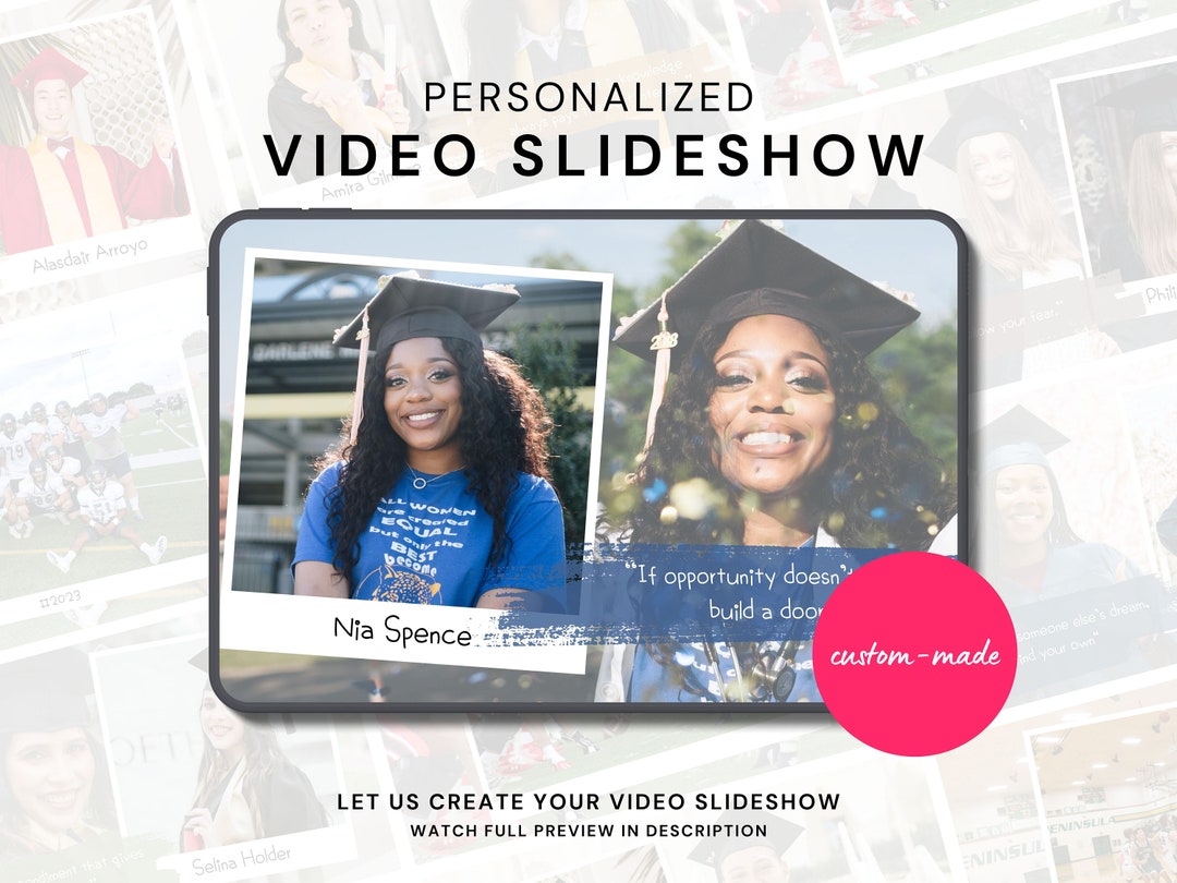Personalized Graduation Video Slideshow With Music and Photos - Etsy