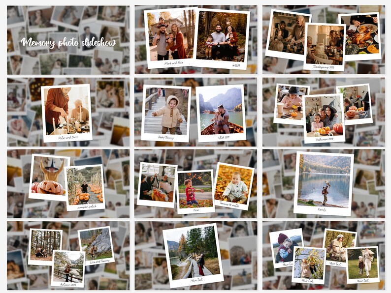 Memory Photo Slideshow Video Powerpoint Template for Family - Etsy