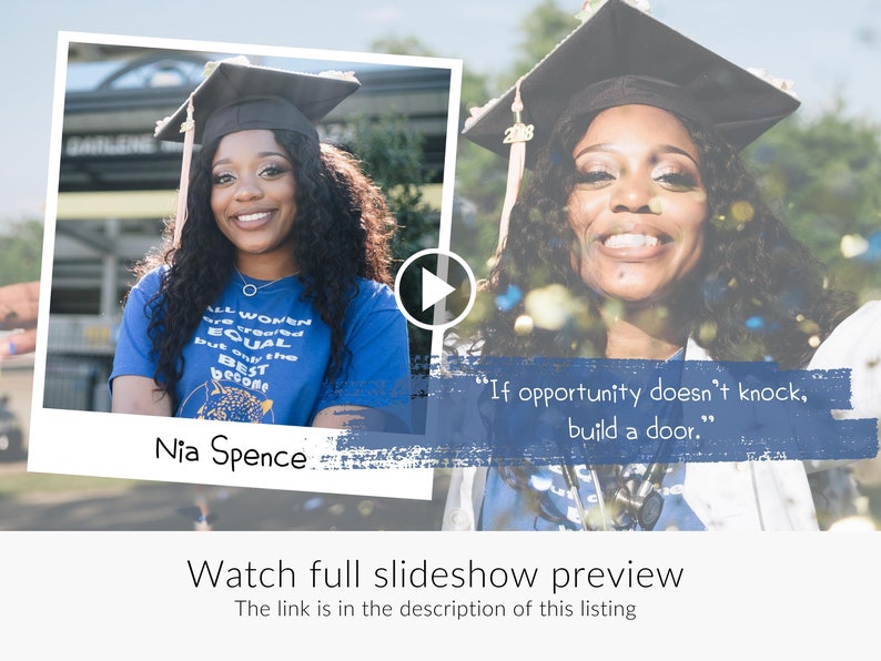 Graduation Slideshow Video Canva Template, Graduation Ceremony ...