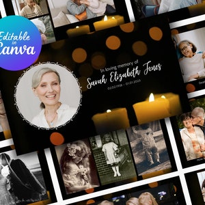 Funeral Canva Video Slideshow Template in Loving Memory for - Etsy