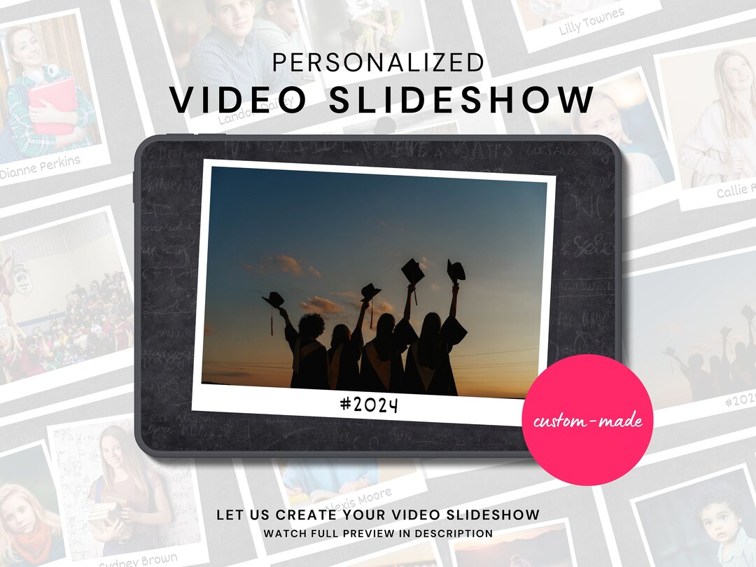 Personalized Graduation Video Slideshow With Music and Photos - Etsy