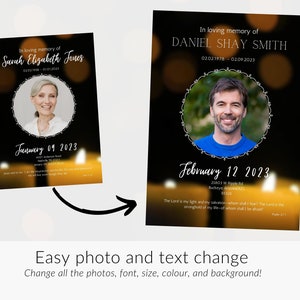 In Loving Memory Invitation Canva Template for Celebration of Life - Etsy