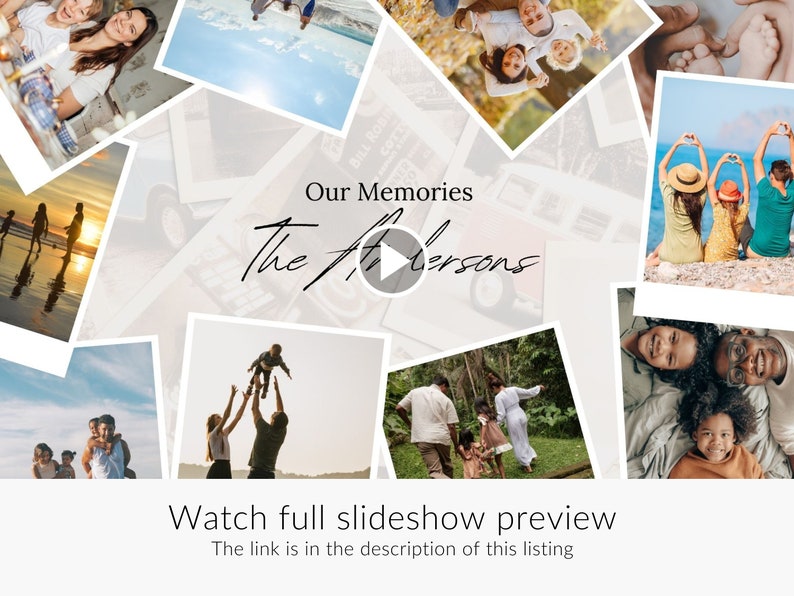 Our Memories Photo Slideshow Canva Template for Family, Wedding ...