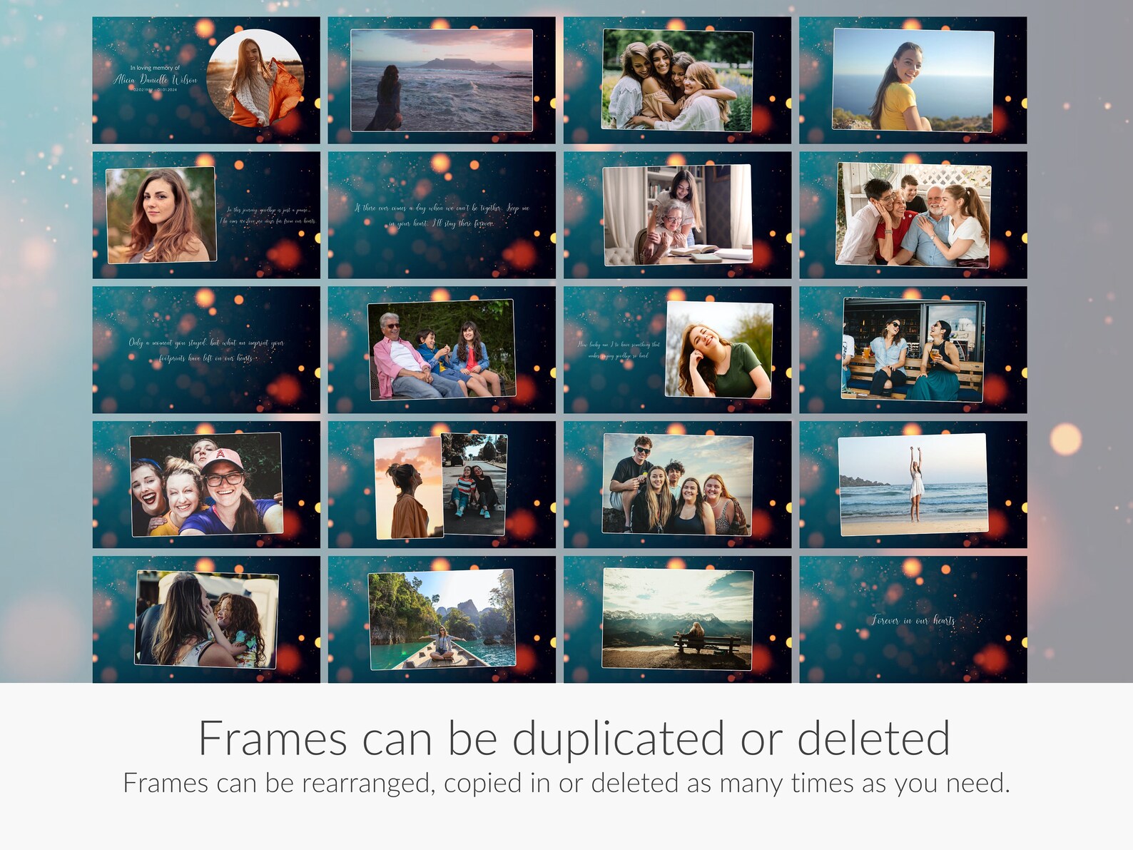 Funeral Canva Video Slideshow Template in Loving Memory for Funeral ...