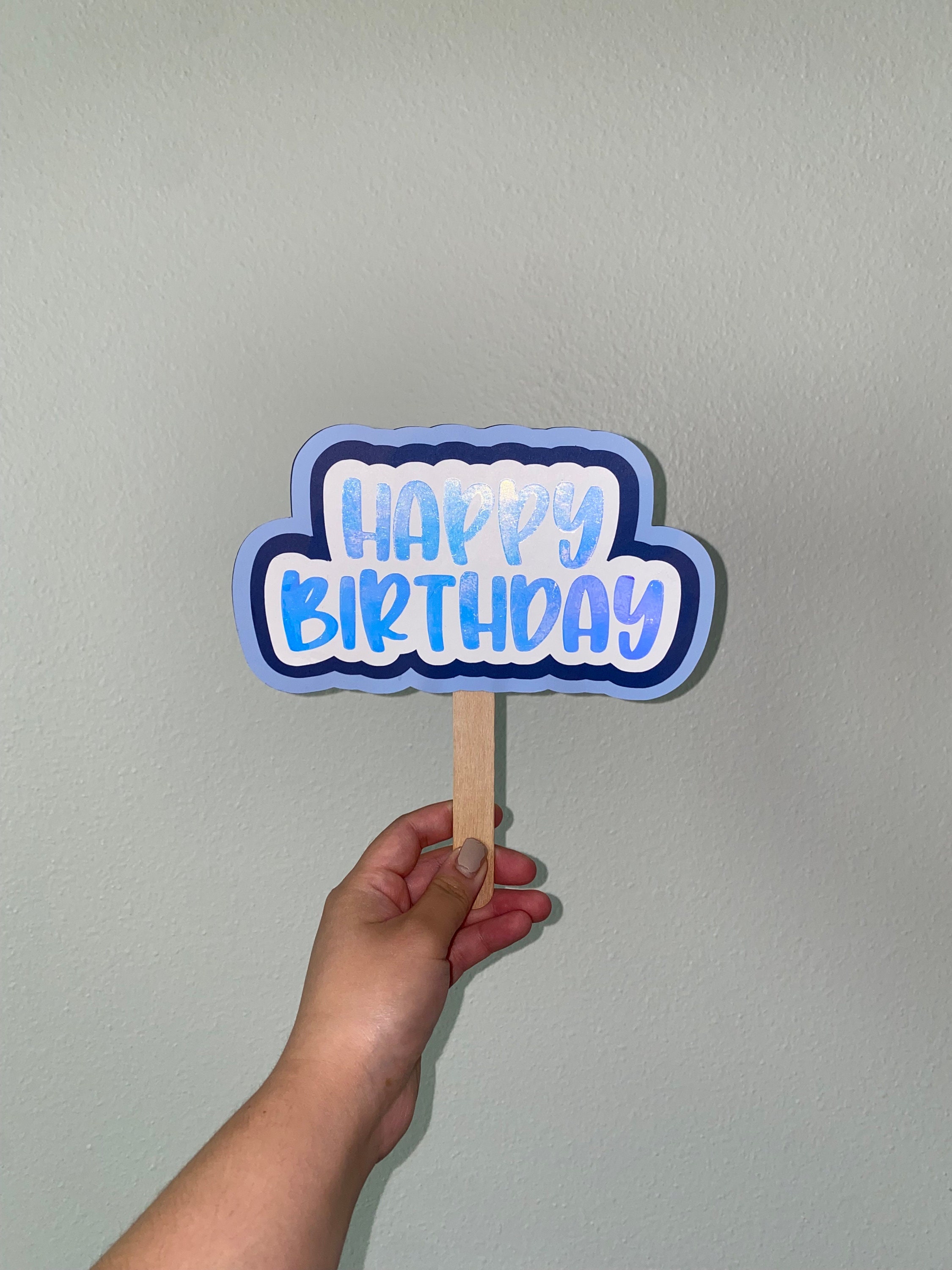 Happy Birthday Cake Topper - Etsy