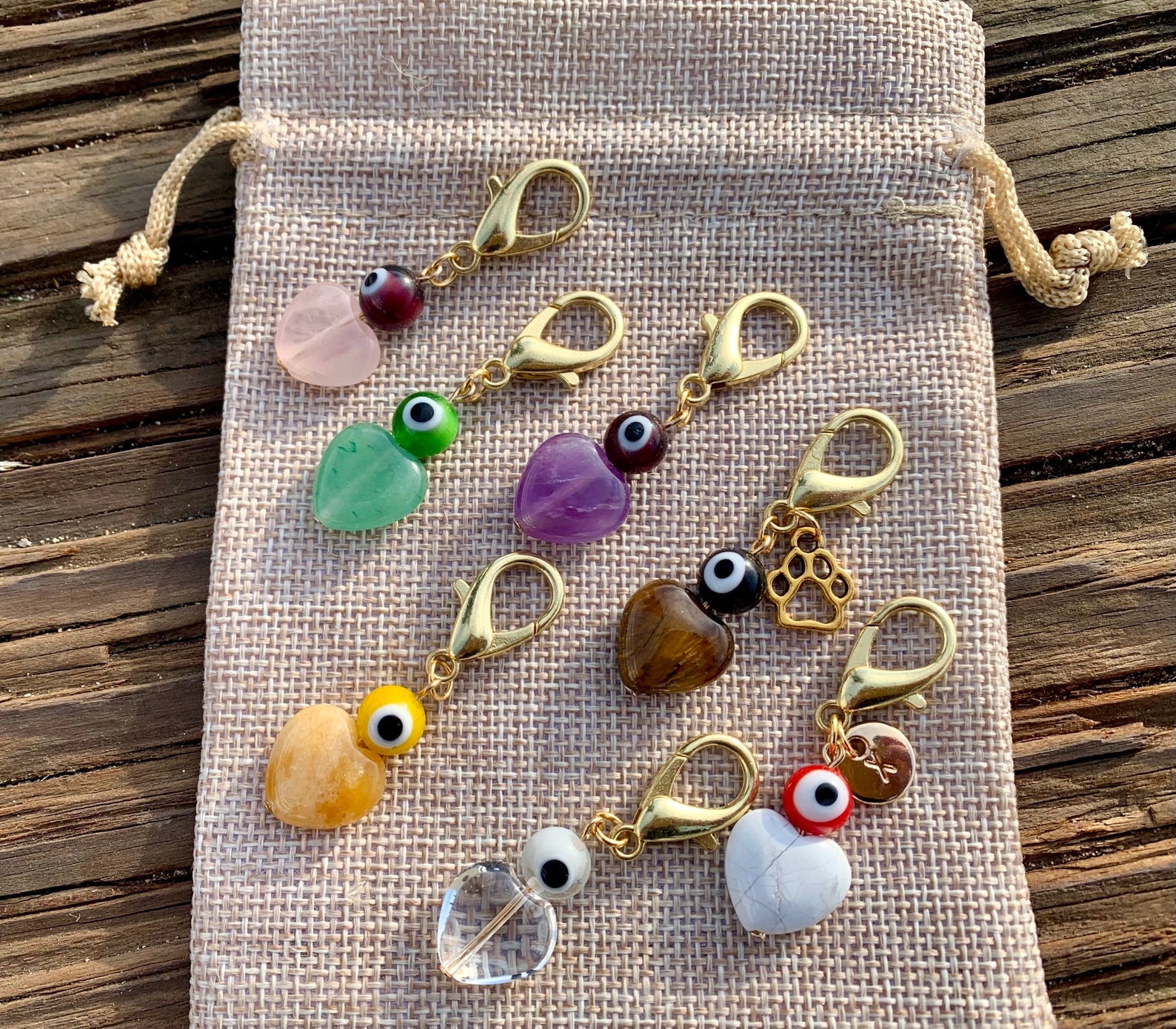 Evil Eye Pet Charm GOLD Pet Protection Charm Amethyst Pet - Etsy
