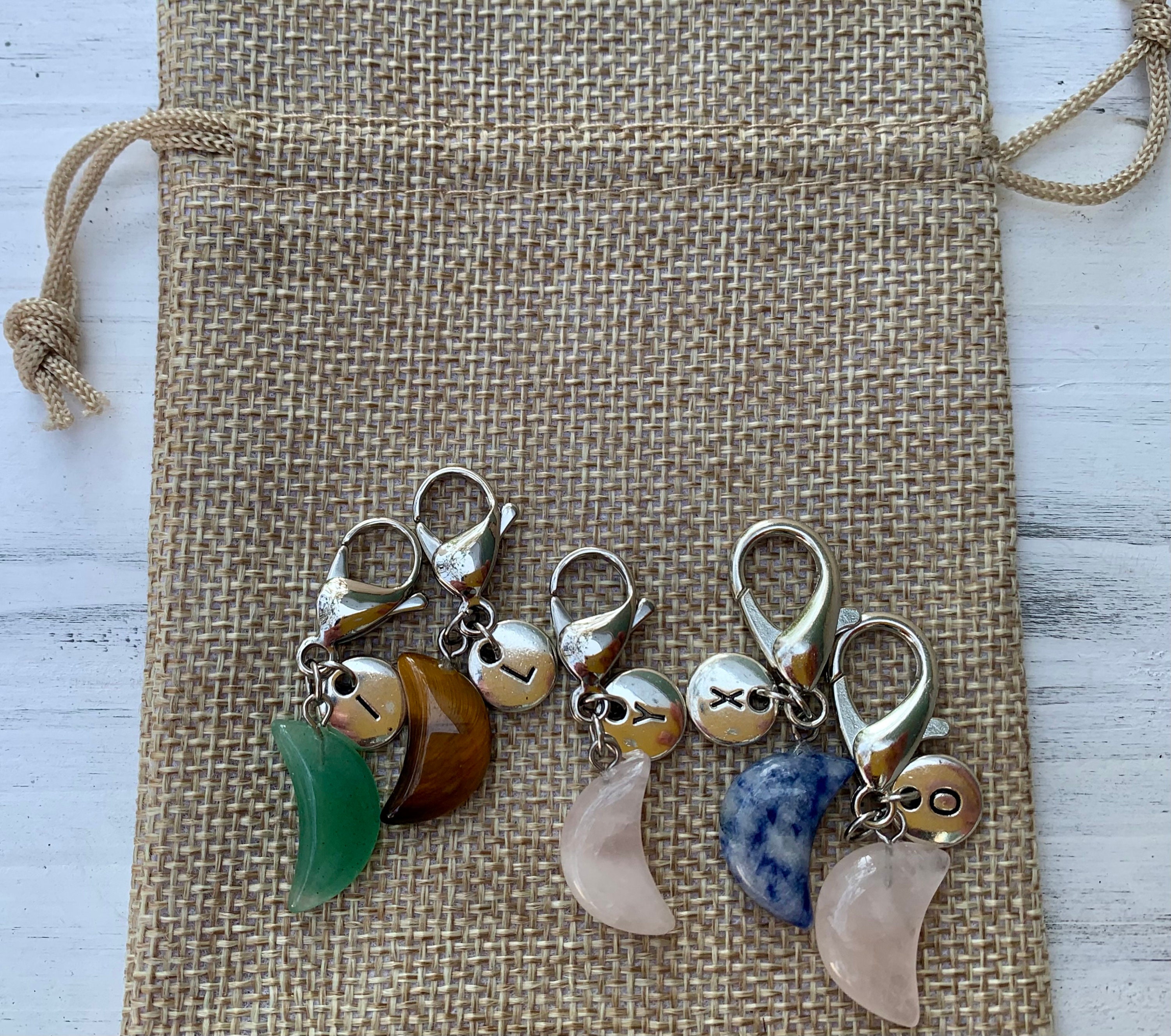 Crystal Pet Tag | Crystal Moon Charm | Crystals for Cats | Yellow Jade ...
