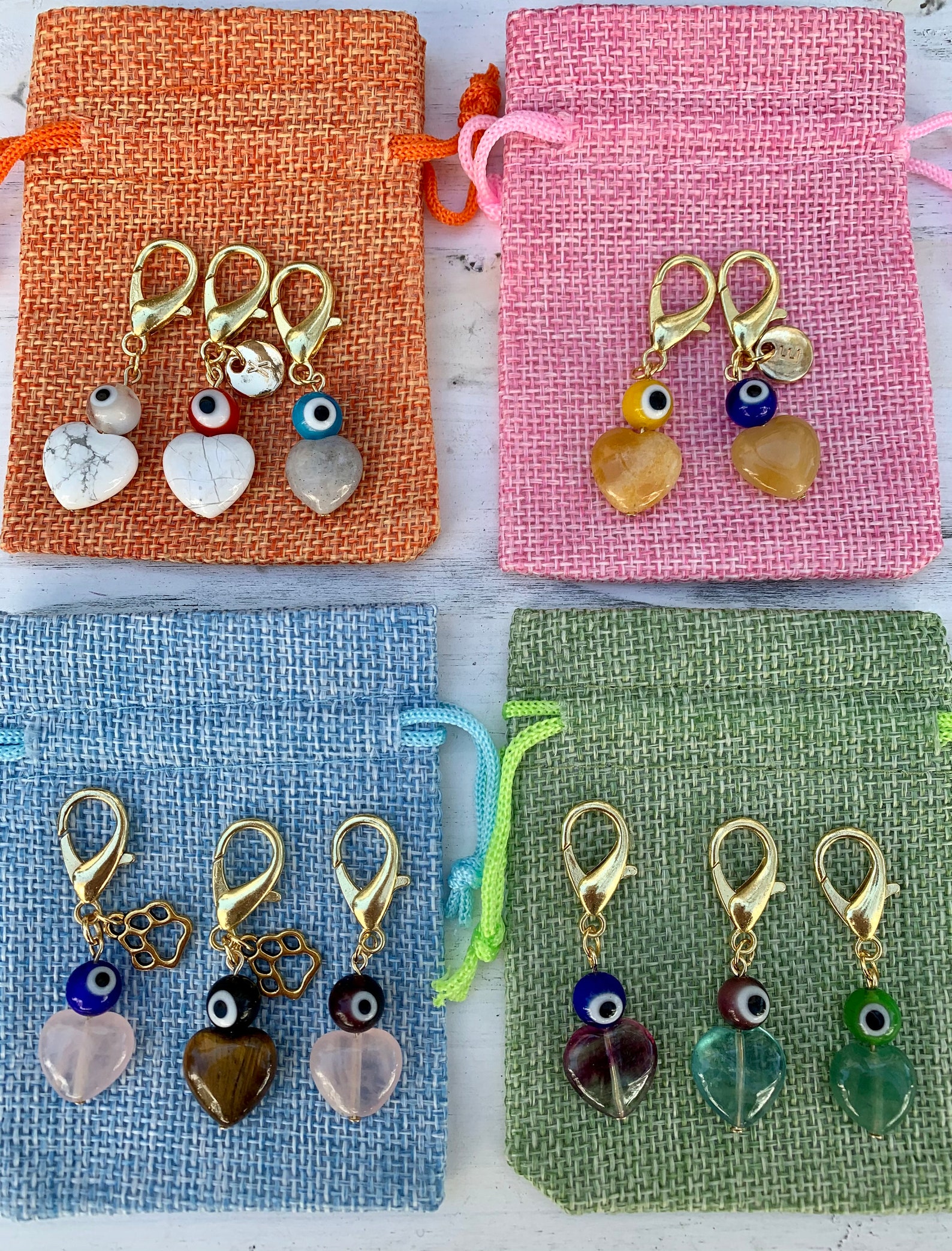 Evil Eye Pet Charm GOLD Pet Protection Charm Amethyst Pet - Etsy