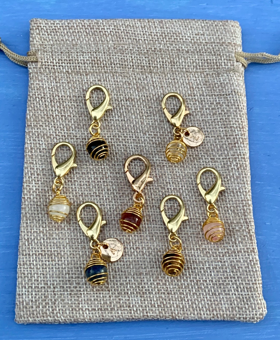 Pet Crystal Charm | Small GOLD Wire-wrapped Crystal Charm | Cat Crystal ...