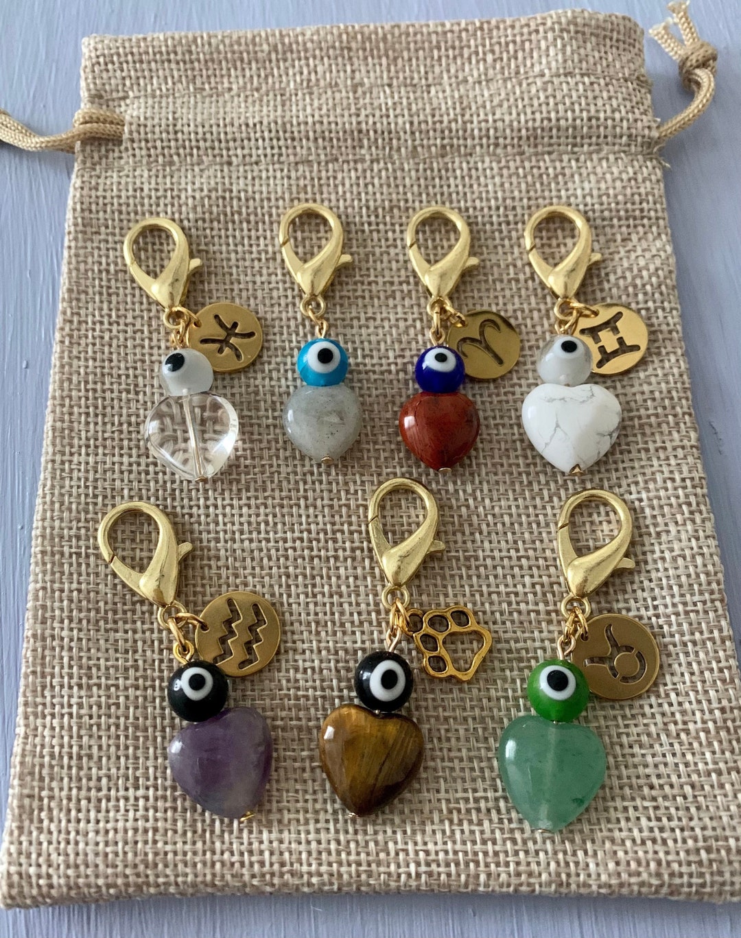 Evil Eye Pet Charm | Cute Pet Tag | Pet Protection Charm | Amethyst Pet ...