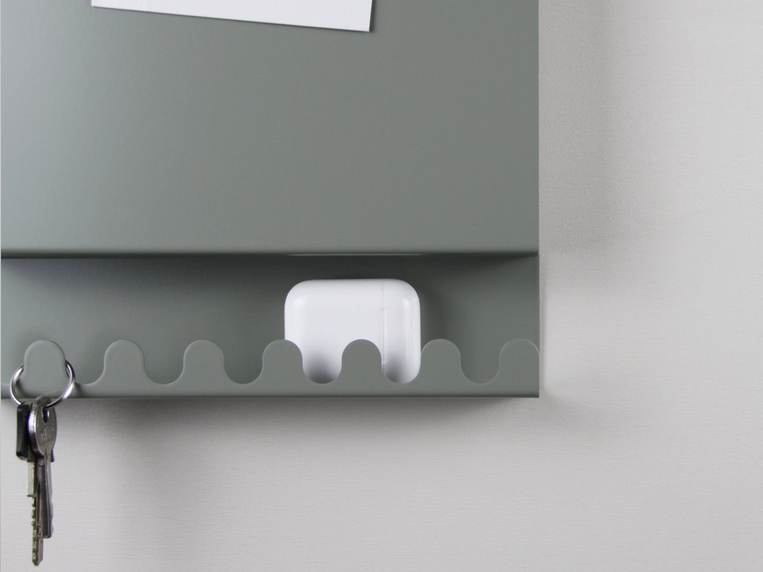 Magnetic Key Rack Wall //hidden Letter Rack Hallway With Hook Rail ...